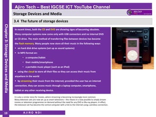 IGCSE ICT (0417/0983) - Storage Devices and Media - Ajiro Tech | PDF