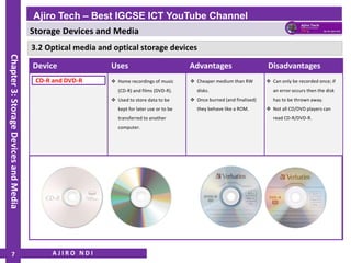 IGCSE ICT (0417/0983) - Storage Devices and Media - Ajiro Tech | PDF