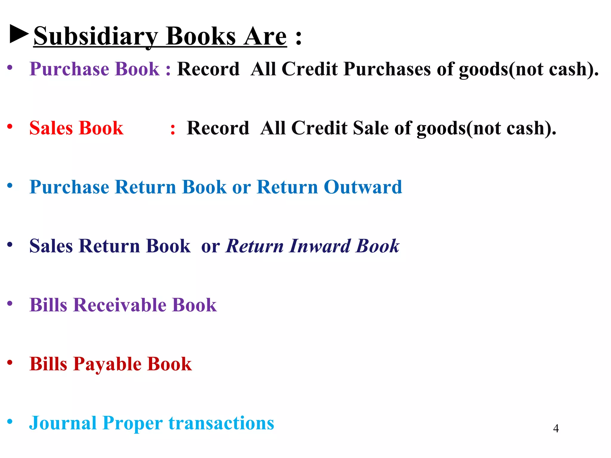 Chapter 3 subsidery books | PPT | Business Accounting & Finance | Business