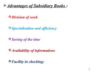 Chapter 3 subsidery books | PPT | Business Accounting & Finance | Business