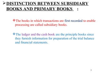 Chapter 3 subsidery books | PPT | Business Accounting & Finance | Business