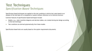Chapter 3 - Test Techniques | PPTX