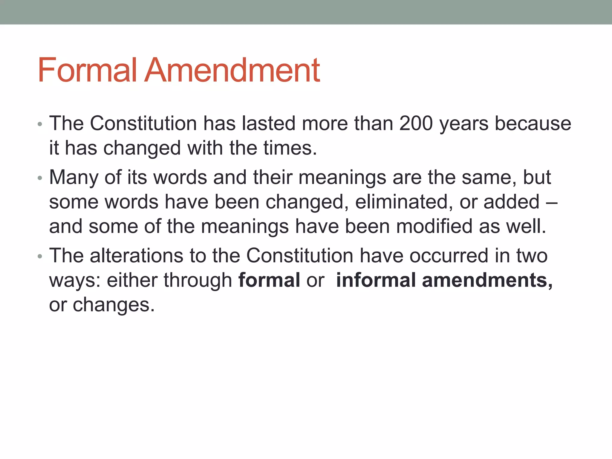 Chapter 3 The Constitution | PPT