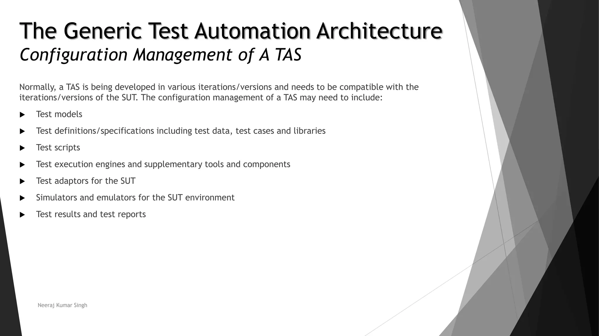 Chapter 3 The Generic Test Automation Architecture Pptx Computing