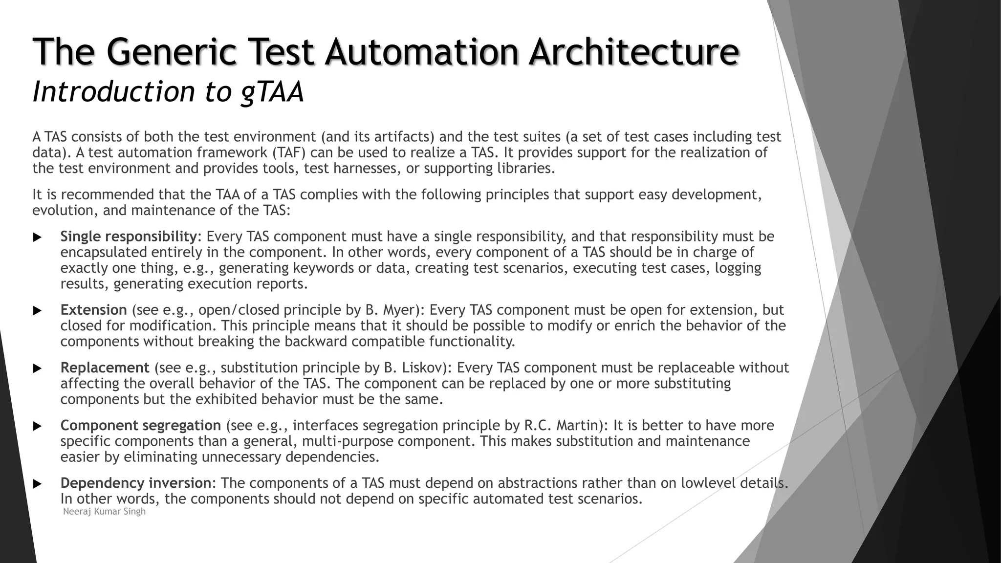 Chapter 3 The Generic Test Automation Architecture Pptx Computing 6124