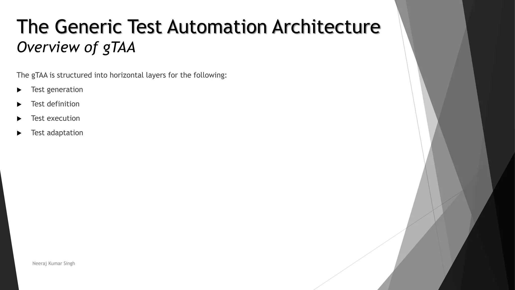 Chapter 3 The Generic Test Automation Architecture Pptx Computing 8975