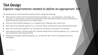 Chapter 3 - The Generic Test Automation Architecture | PPTX