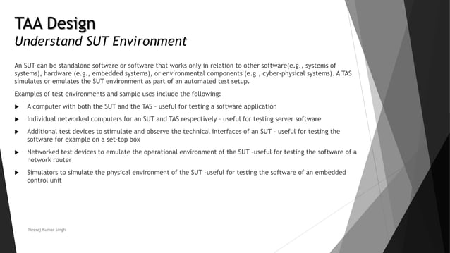 Chapter 3 - The Generic Test Automation Architecture | PPTX | Computing ...