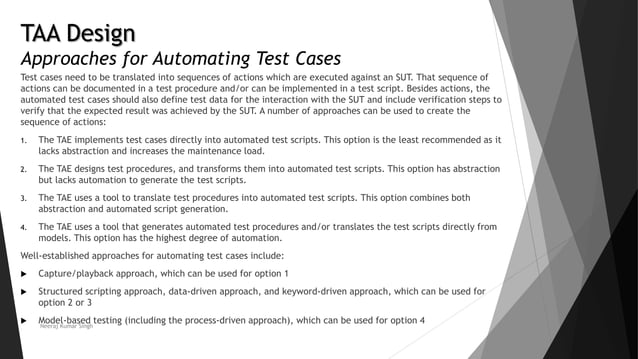 Chapter 3 - The Generic Test Automation Architecture | PPTX | Computing ...