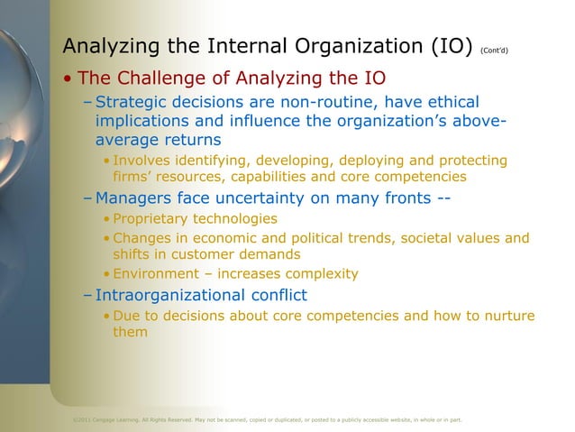 Chapter 3 the internal organization- resources capabilities core competencies and competitive ...