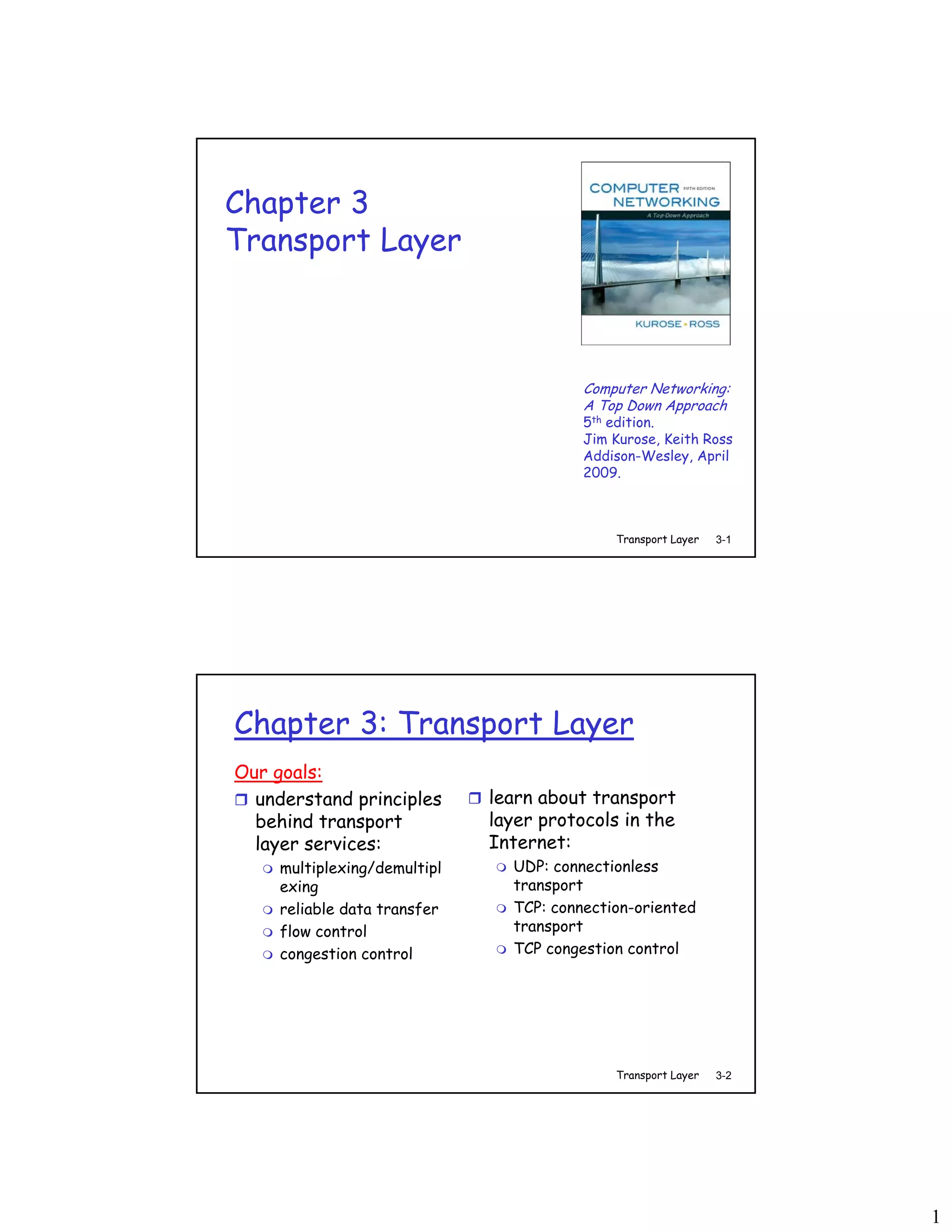 Chapter3 transport layer | PDF