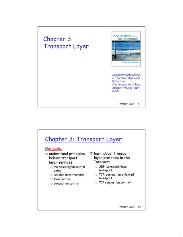 Chapter3 transport layer | PDF