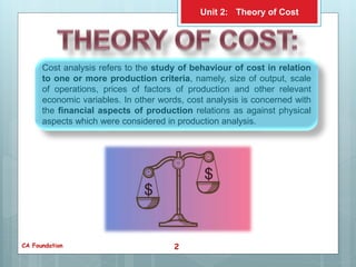 Theory of Cost | PPTX