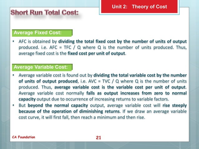 Theory of Cost | PPTX