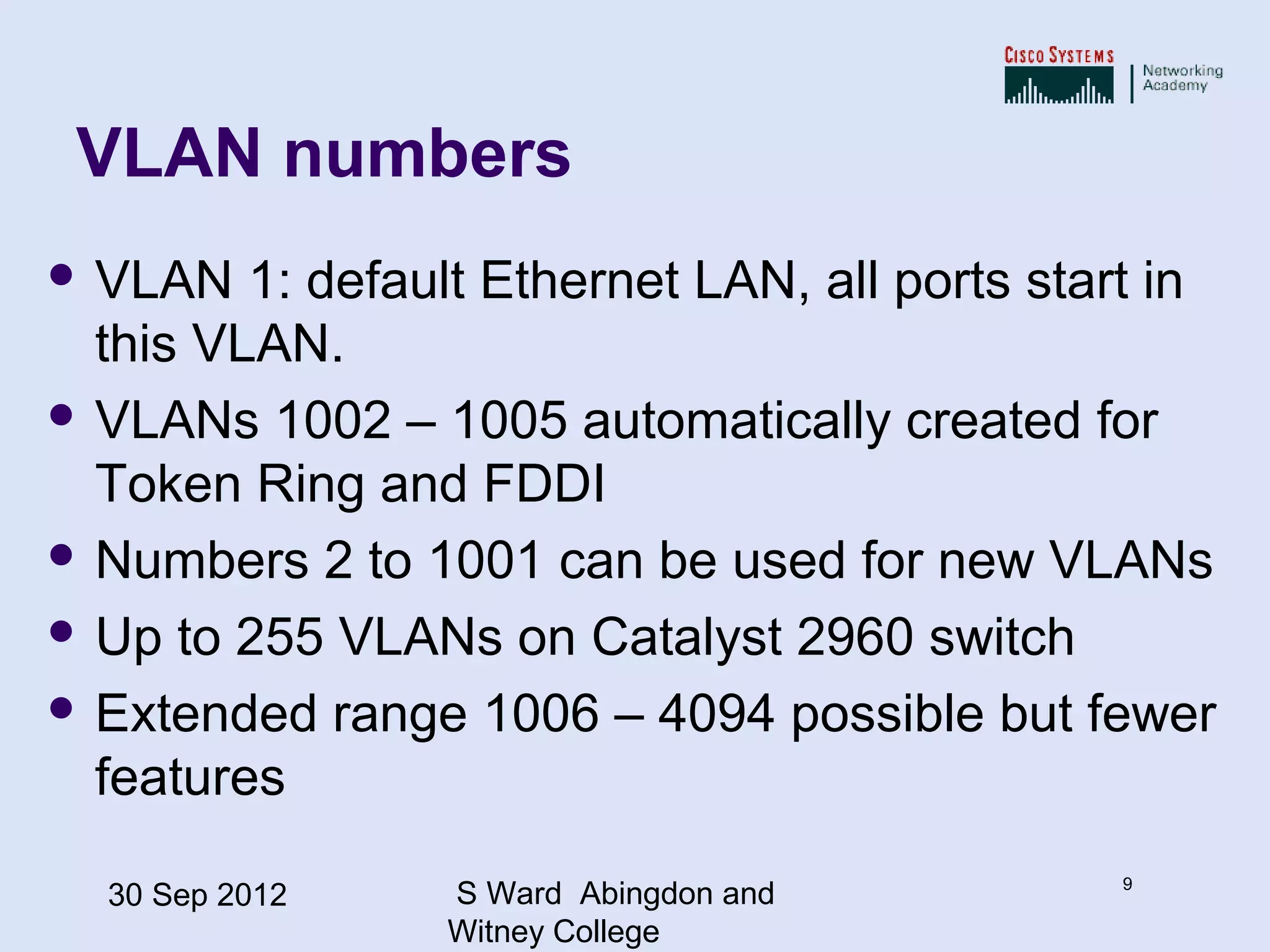 Chapter 3 vlans | PPT