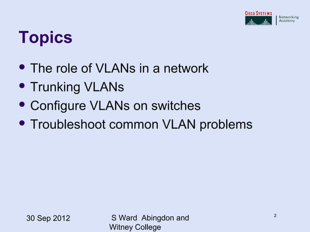 Chapter 3 vlans | PPT | Computer Networking | Computing