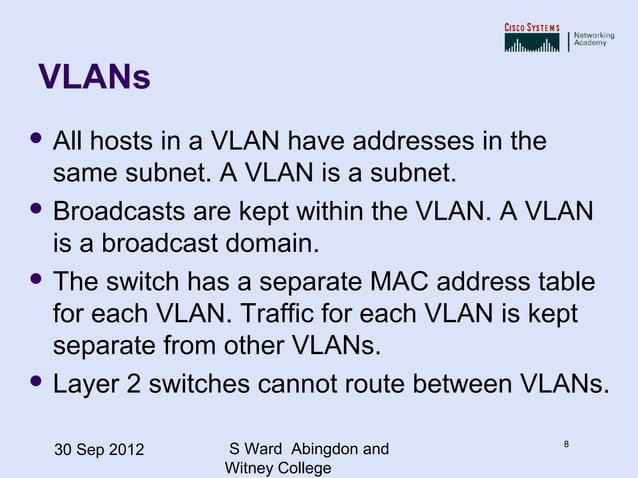 Chapter 3 vlans | PPT | Computer Networking | Computing