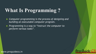 Chapter 3 what is programming | PPT