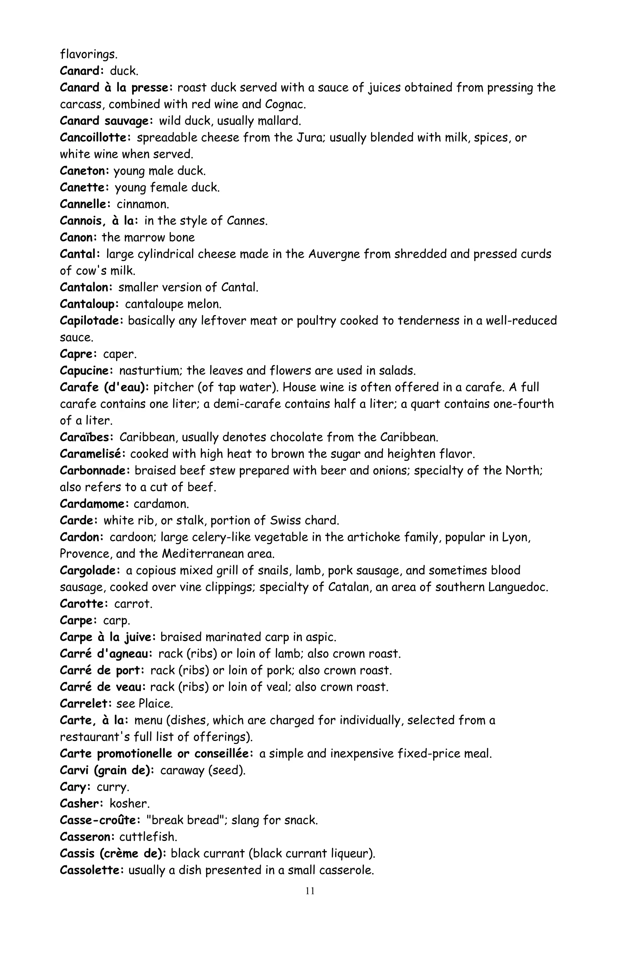 Chapter 30 glossary of culinary terms | DOC