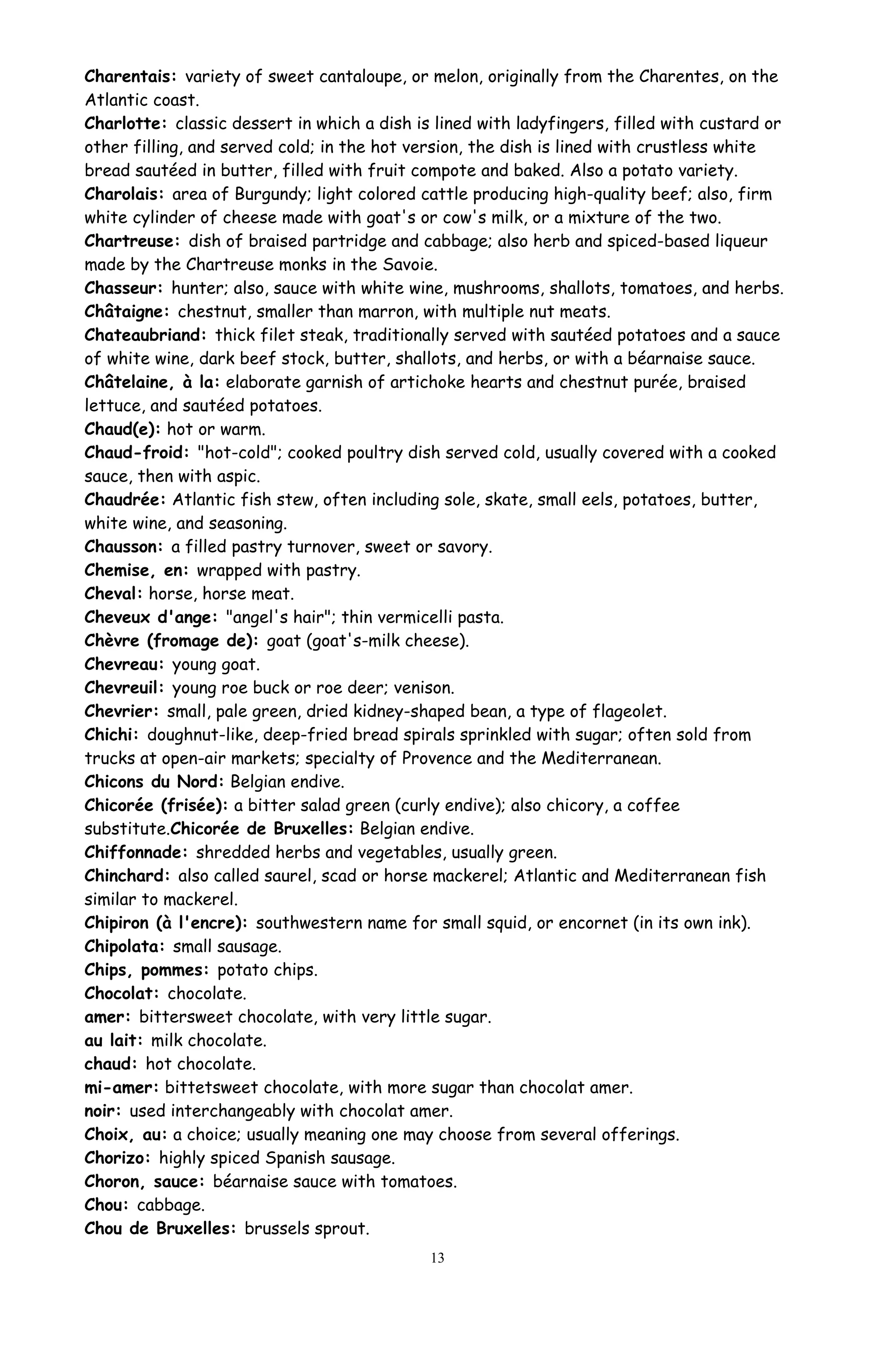 Chapter 30 glossary of culinary terms | DOC