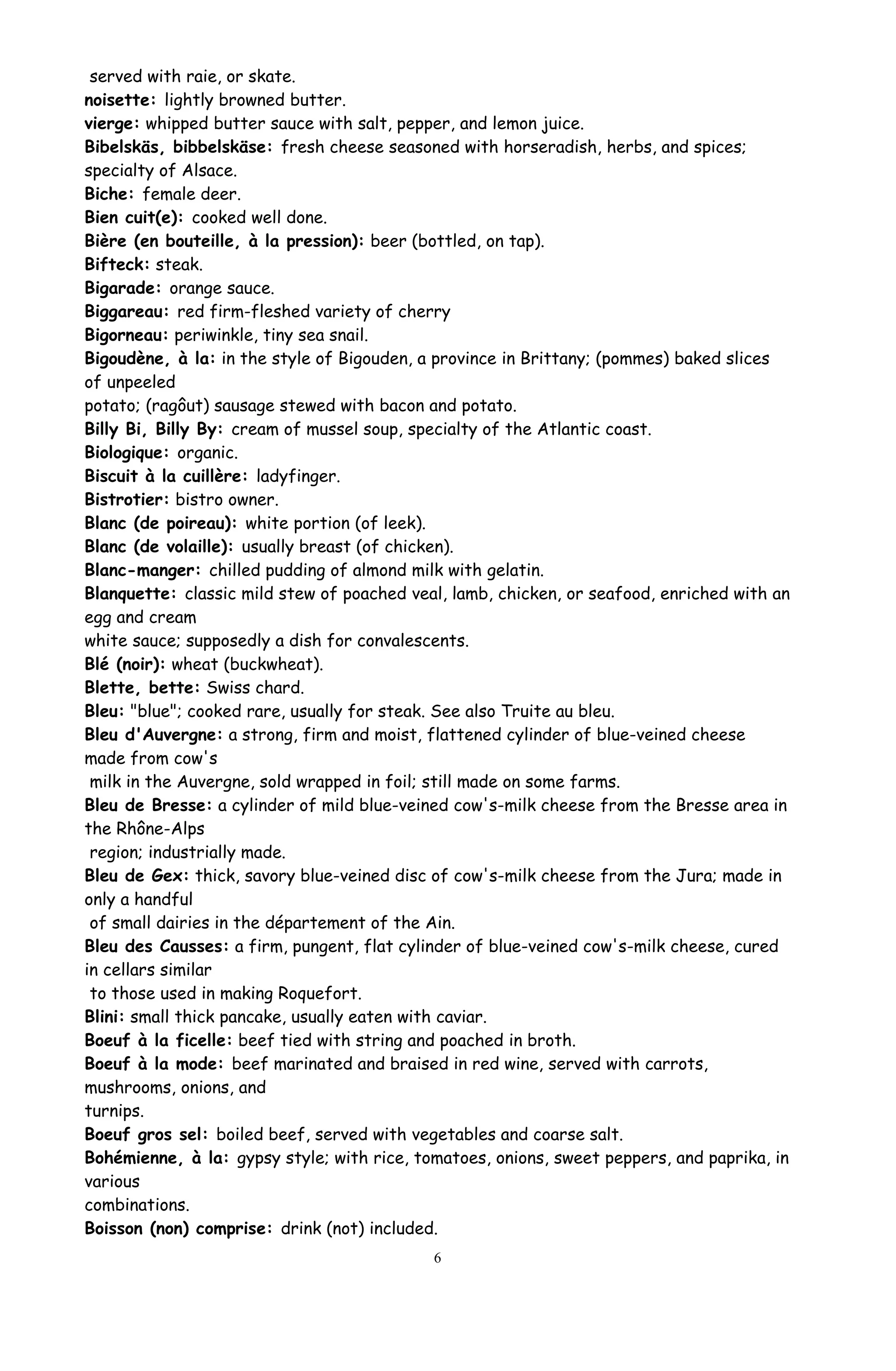 Chapter 30 glossary of culinary terms | DOC