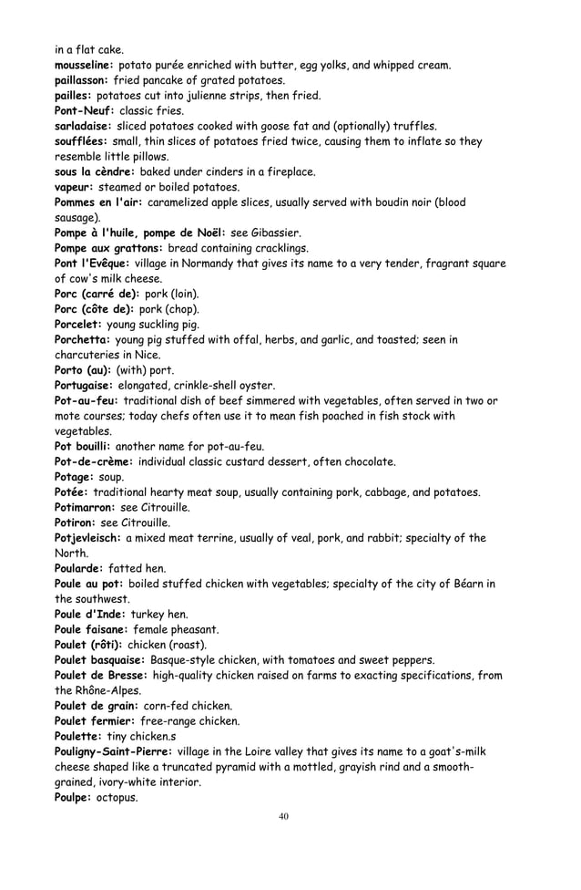 Chapter 30 glossary of culinary terms | DOC | Food & Drink