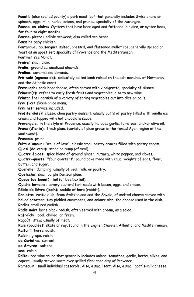 Chapter 30 glossary of culinary terms | DOC | Food & Drink