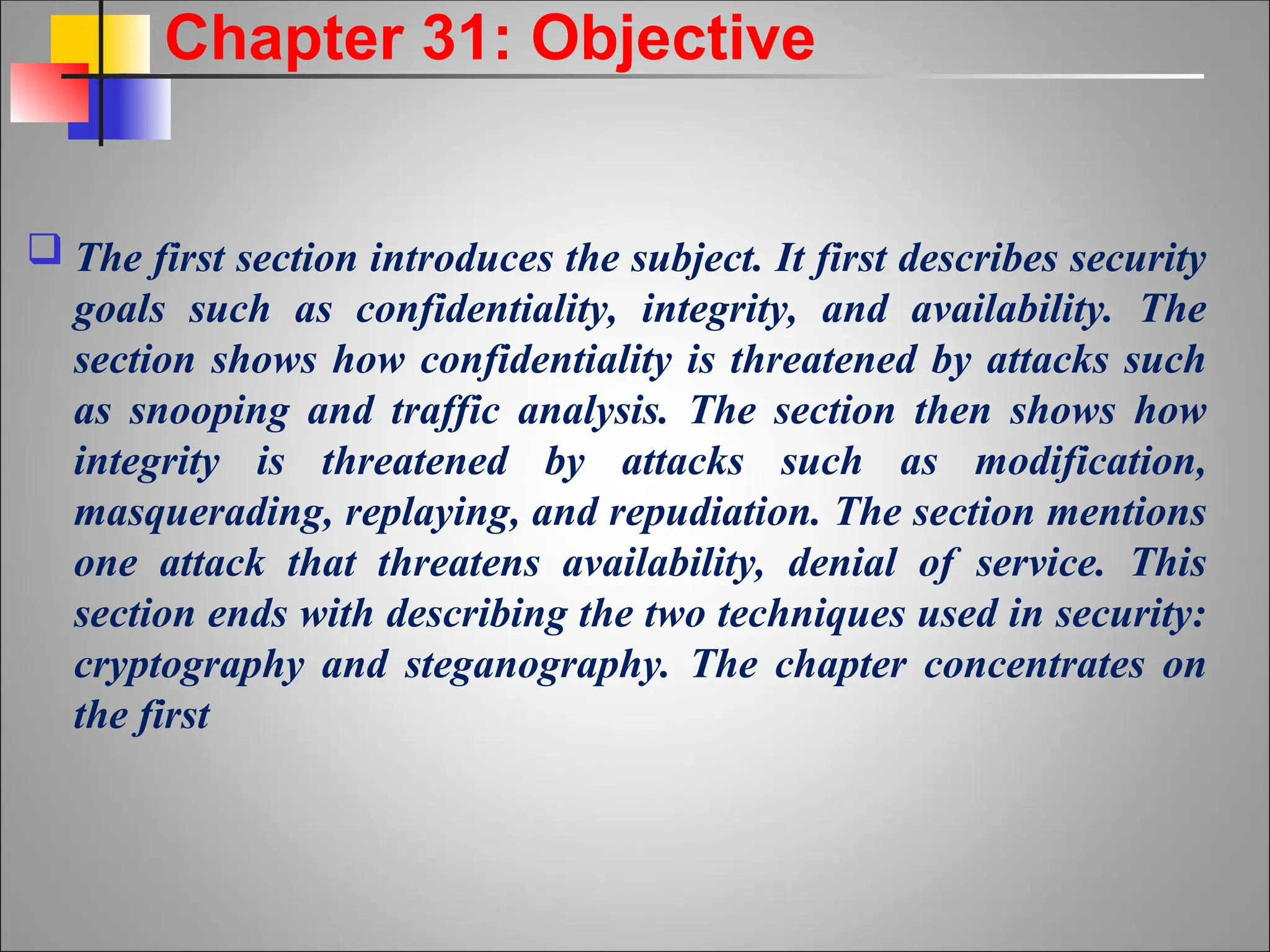 chapter 31 security of commun networks | PPT
