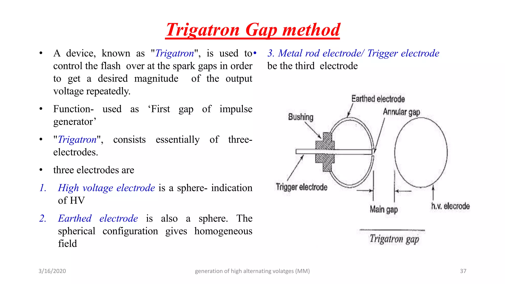 Chapter 3 Generation of high voltages and current | PPTX