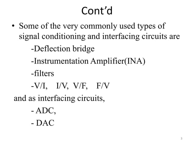 Chapter 3 signal conditioning and instrumentation circuit | PPTX ...