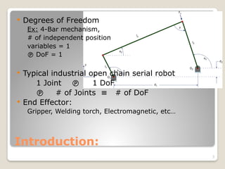robotic arms with 3 degree of freedom and | PPTX