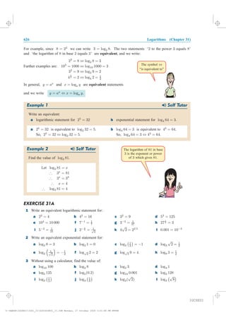 Chapter 31 logarithms | PDF