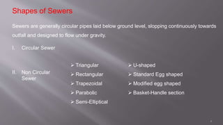 Design and Construction of Sewers And Sewer Appurtenances | PPTX
