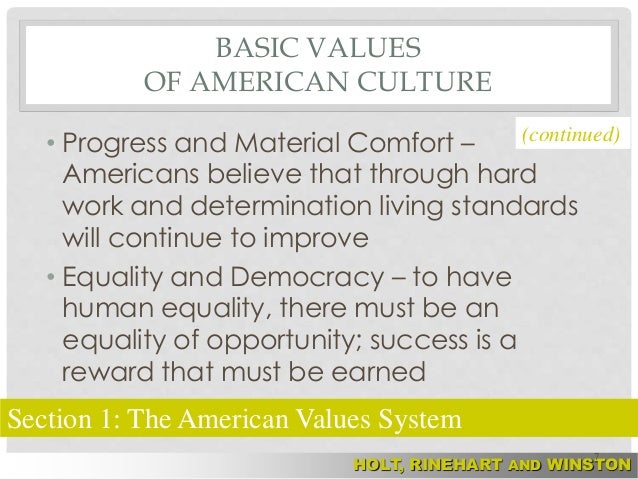 Chapter 3-American Values
