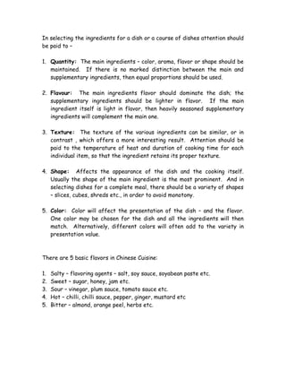 Chapter 32 introduction to chinese cooking | DOC | Cooking | Food & Drink