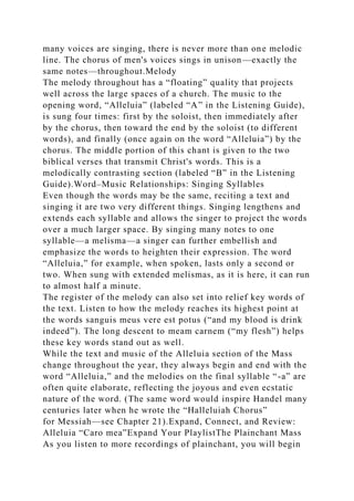 Chapter 3 3Plainchant Alleluia, Caro mea”Composed ca. 1275This.docx ...