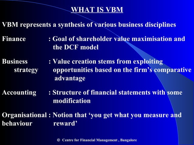 Chapter33 valuebasedmanagement | PPS | Business Accounting & Finance ...