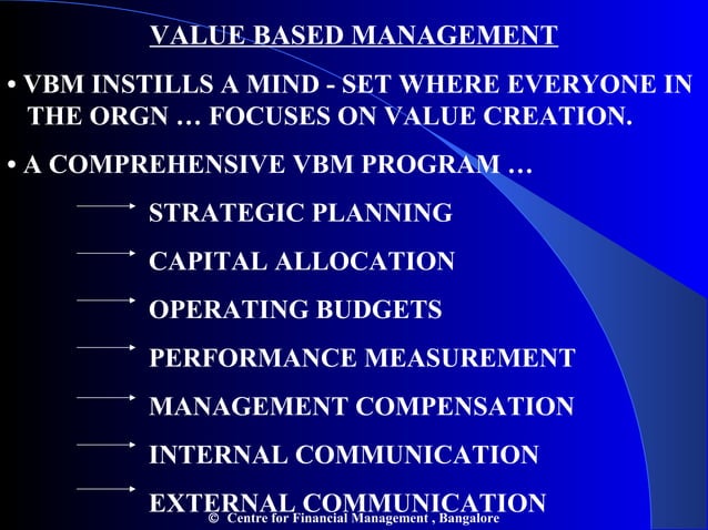 Chapter33 valuebasedmanagement | PPS | Business Accounting & Finance ...