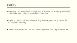 Entity Relationship Modelling | PPTX