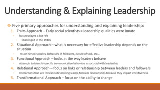 Leadership: A communication perspective (Part II) | PPTX