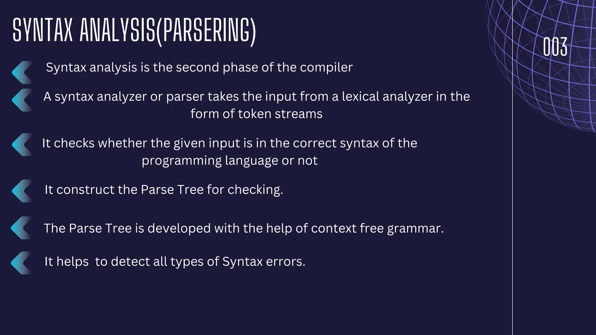 compiler design course focus of chapter 3 and 4 part | PPT