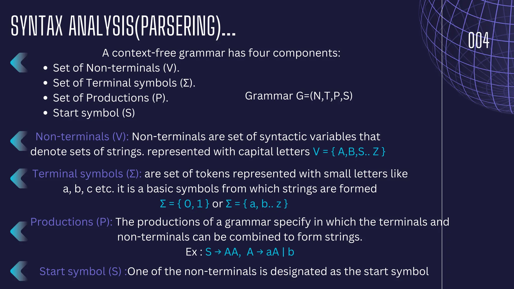 compiler design course focus of chapter 3 and 4 part | PPT