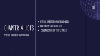 compiler design course focus of chapter 3 and 4 part | PDF ...