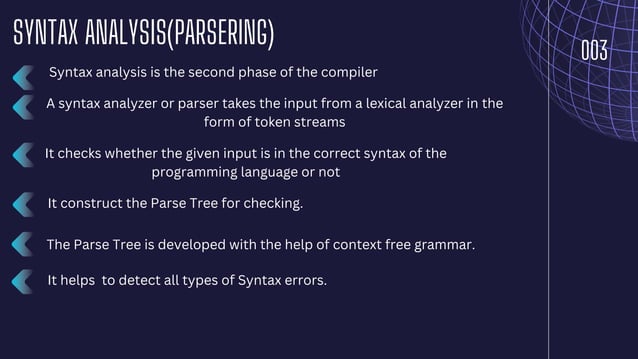 compiler design course focus of chapter 3 and 4 part | PPT