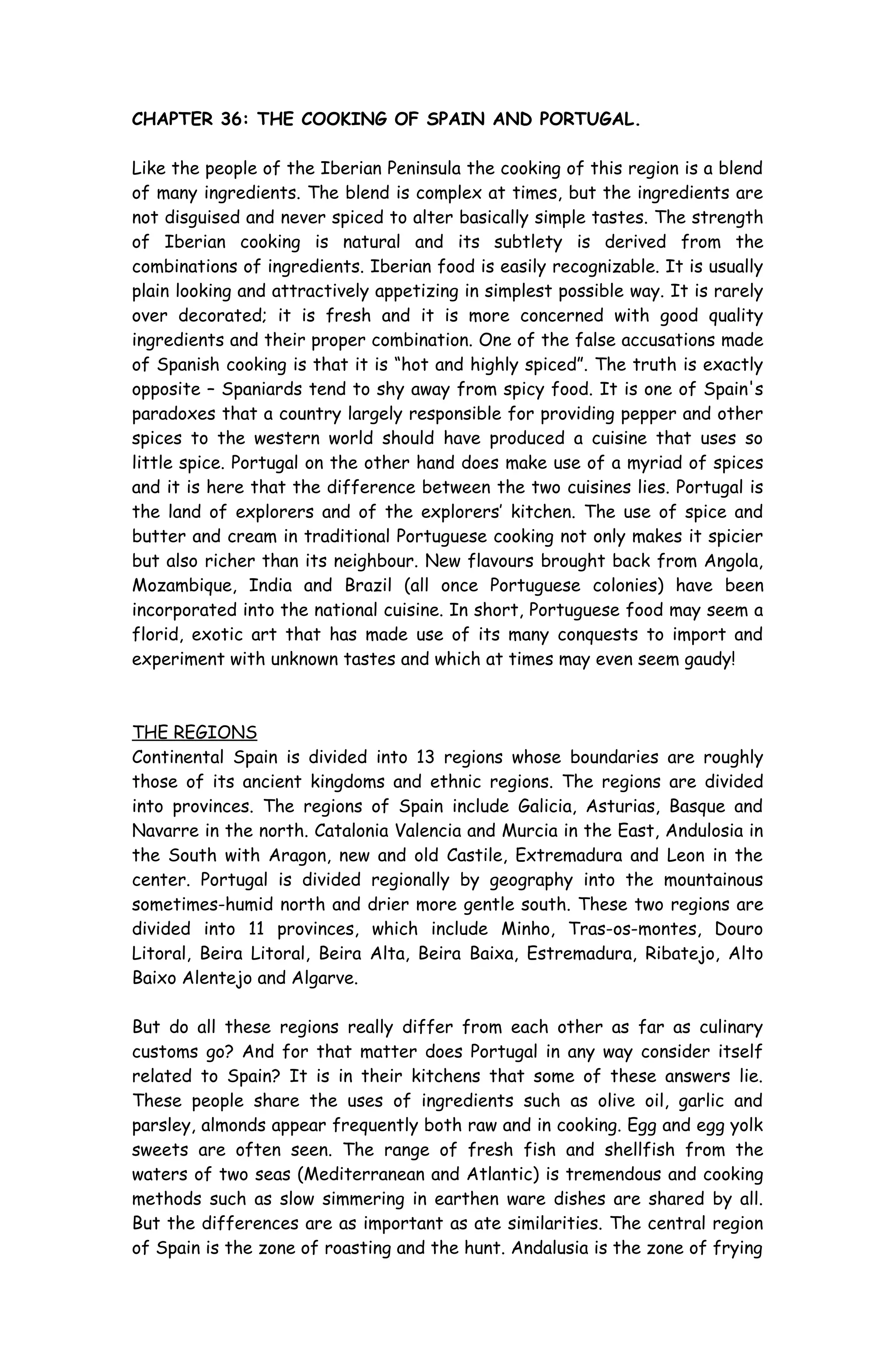 Chapter 36 the cooking of spain and portugal | DOC