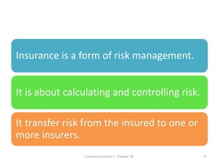 Chapter 38- Purpose Of Insurance | PPTX