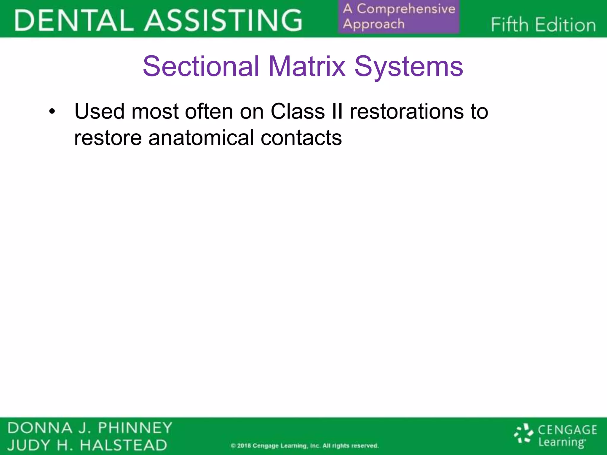 Restorative materials, Matrix and Wedge | PPTX