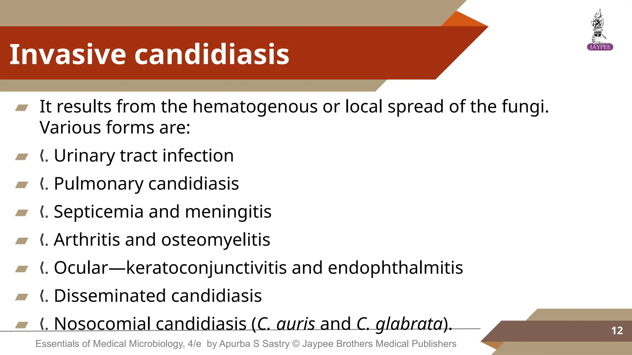 chapter 38 - Systemic candidiasis and Systemic Mycoses.pptx
