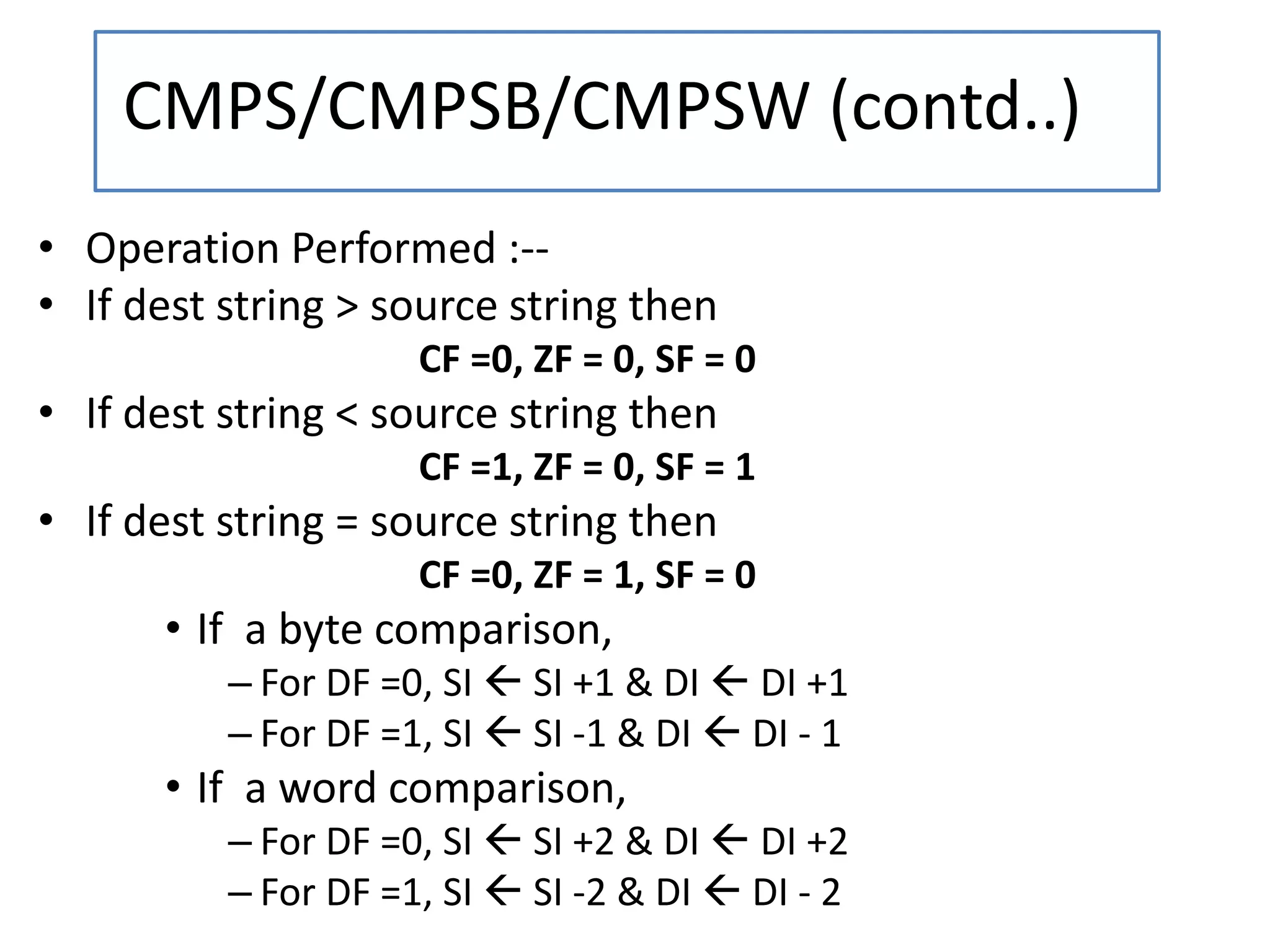 Chapter3 8086inst stringsl | PPTX