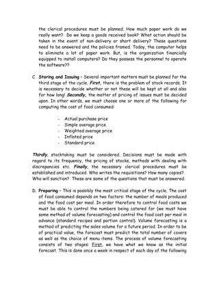 Chapter 39 food cost control | DOC